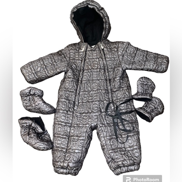 Versace | Other | Versace Snow Suit With Booties Mittens | Poshmark